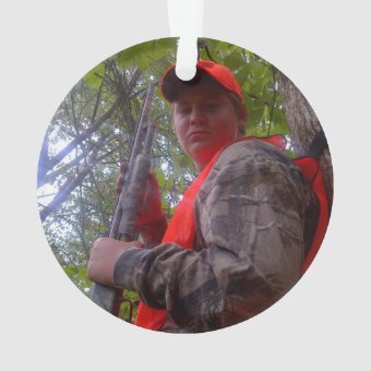 FIRST DEER Hunting Photo Camouflage Personalized Ornament | Zazzle