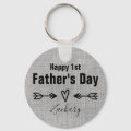 First Father's Day Personalized Keychain | Zazzle