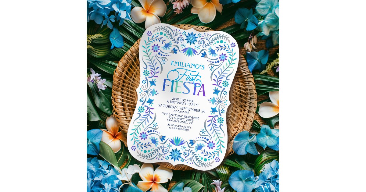 First Fiesta 1st Birthday Boys Invitation | Zazzle