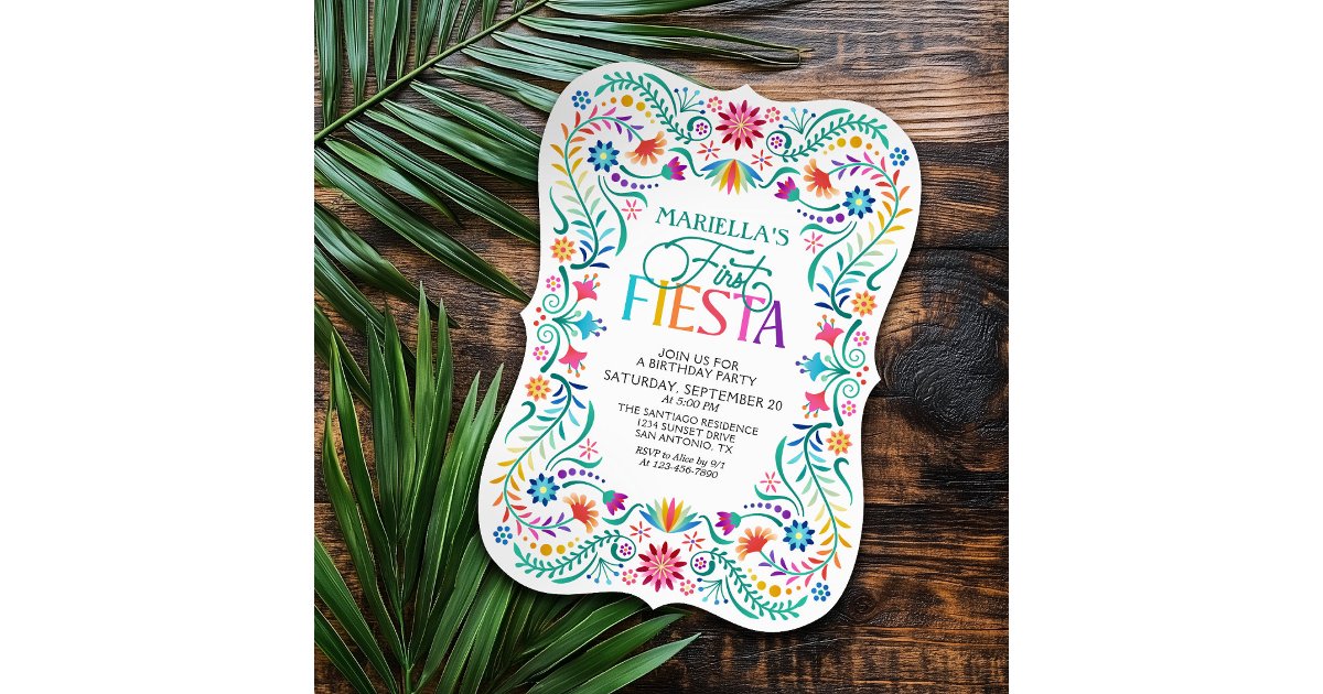 First Fiesta 1st Birthday Invitation | Zazzle