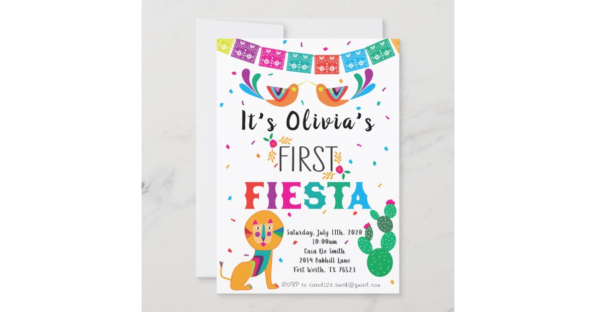 First Fiesta Birthday Invitation | Zazzle