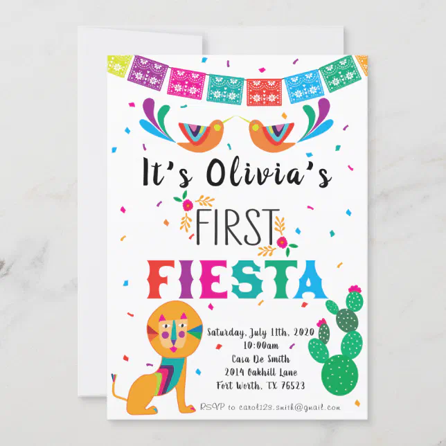 First Fiesta Birthday Invitation | Zazzle