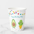 First fiesta birthday taco theme paper cups | Zazzle