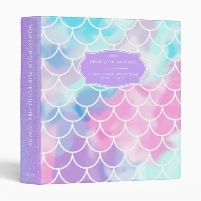 First Grade | Mermaid Homeschool Portfolio Binder | Zazzle