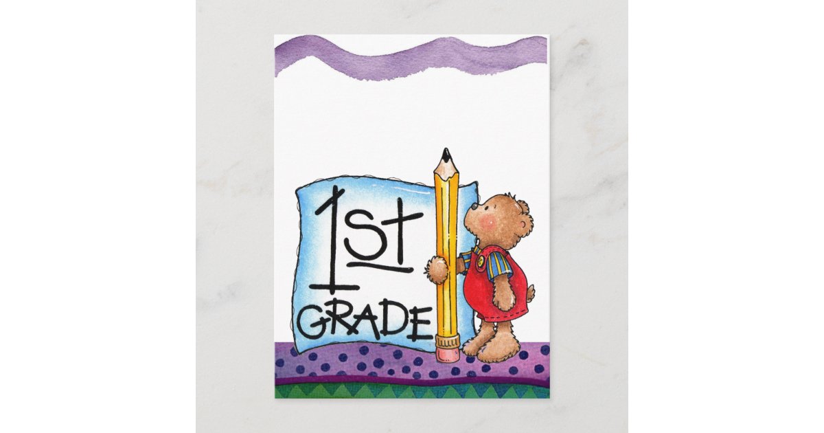 First Grade Postcard | Zazzle