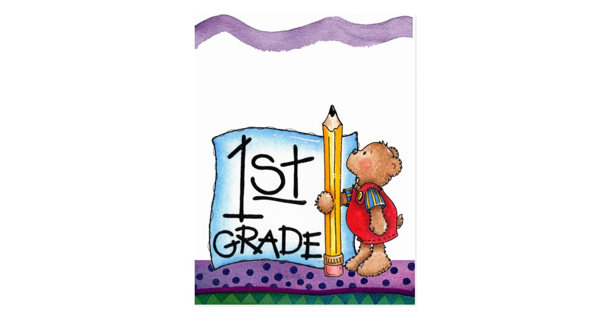 First Grade Postcard | Zazzle.com