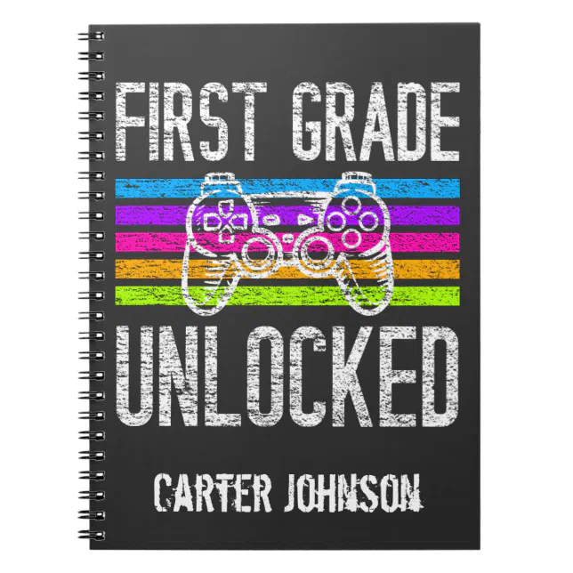 First Grade Unlocked Back to School Personalized N Notebook | Zazzle