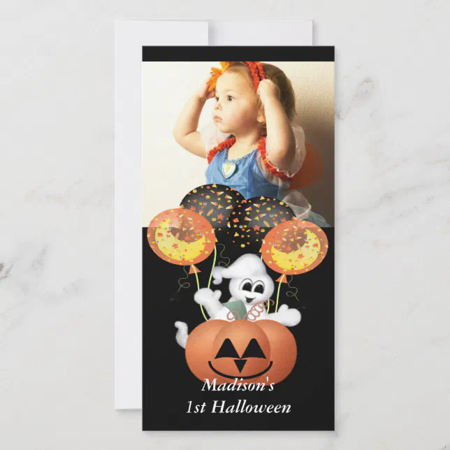 First Halloween Photo Card | Zazzle