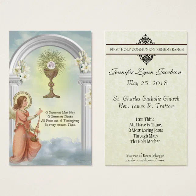 First Holy Communion Angels Eucharist Jesus | Zazzle