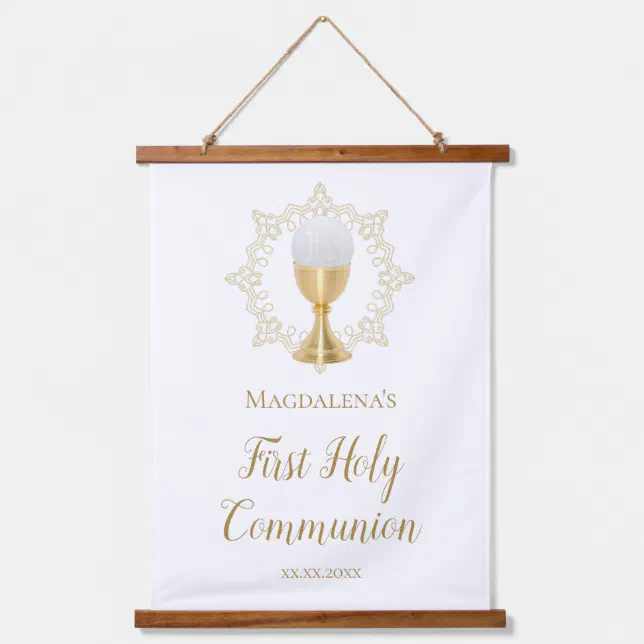 First Holy Communion Banner Hanging Tapestry | Zazzle