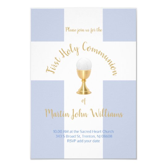 First Holy Communion boy Invitation | Zazzle.com