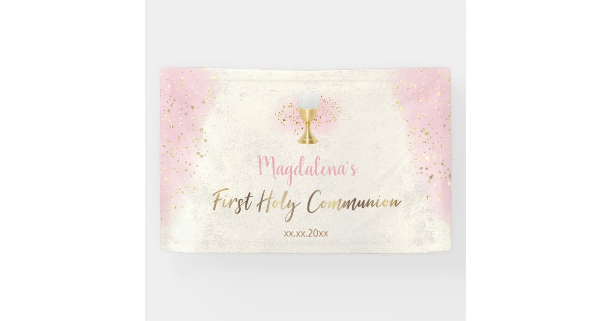 First Holy Communion chalice design Banner | Zazzle