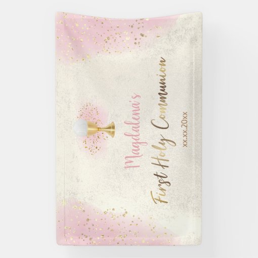 First Holy Communion chalice design Banner | Zazzle