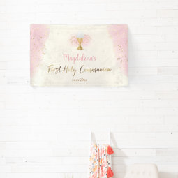 First Holy Communion chalice design Banner | Zazzle
