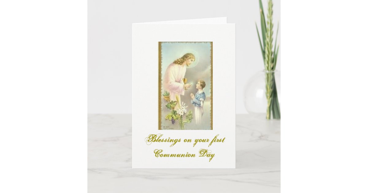 First Holy Communion - Congratulations - Card | Zazzle.com