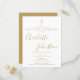 First Holy Communion Elegant Gold Signature Invitation Postcard | Zazzle