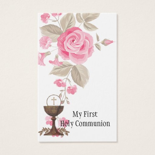 FIRST HOLY COMMUNION EUCHARIST PRAYER HOLY CARD | Zazzle