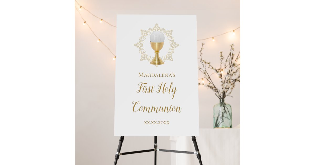 First Holy Communion Foam Board | Zazzle