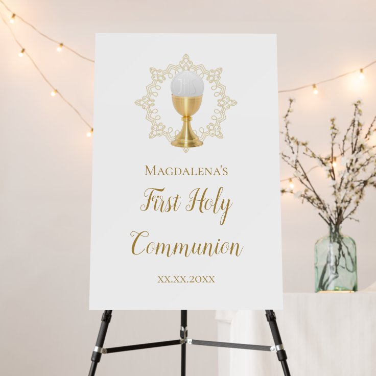 First Holy Communion Foam Board | Zazzle