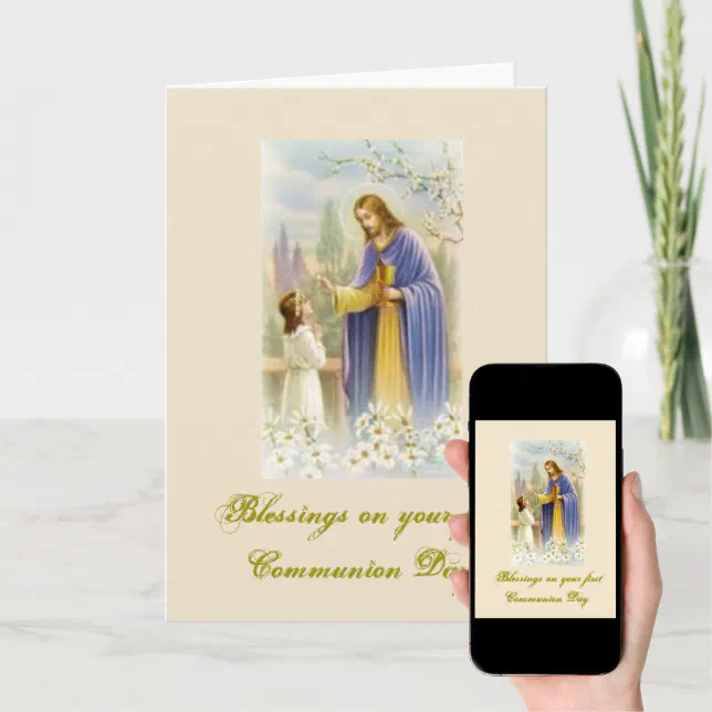 First Holy Communion - for Congratulations - Card | Zazzle