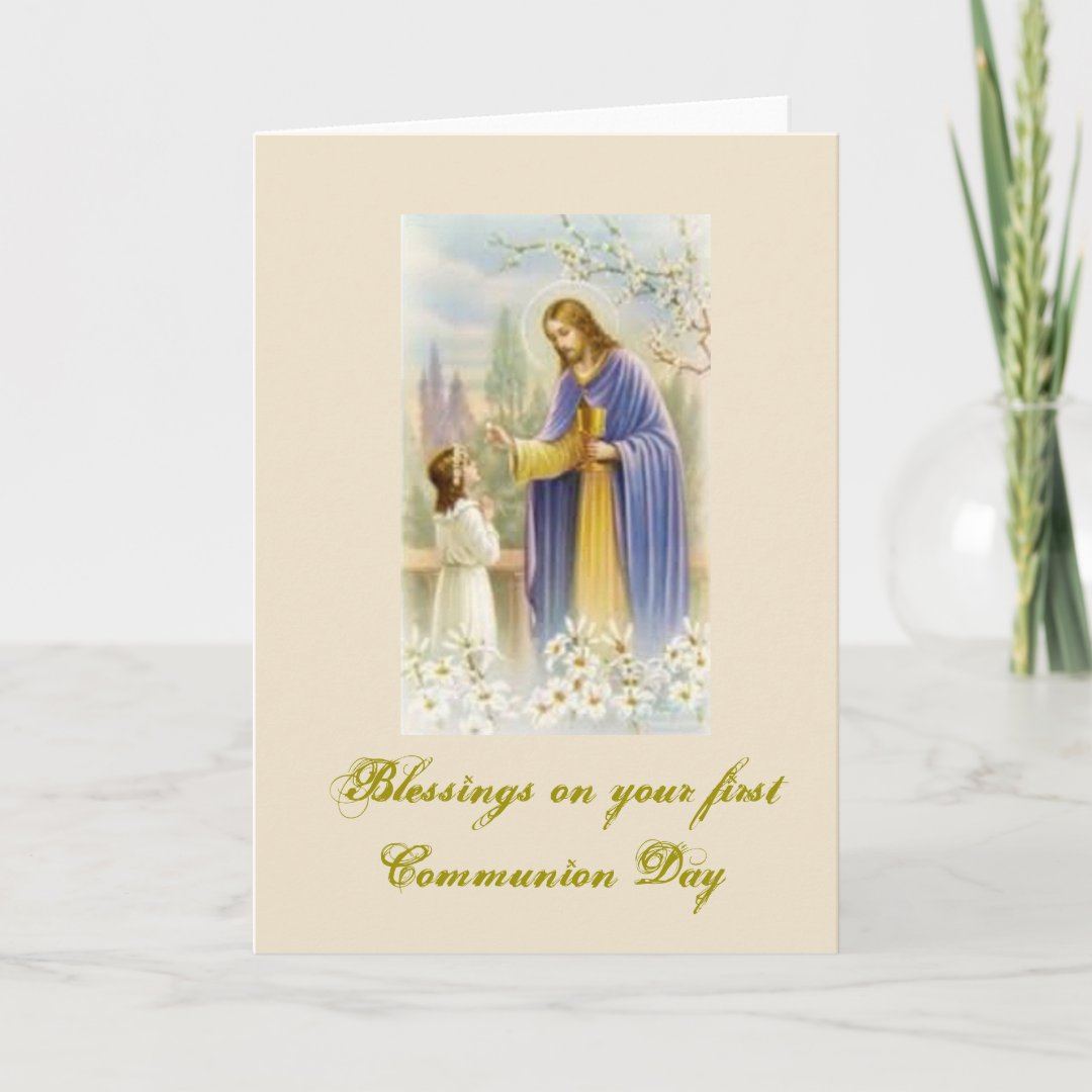 First Holy Communion - for Congratulations - Card | Zazzle