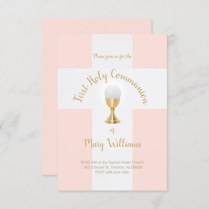 First Holy Communion girl Invitation | Zazzle.com