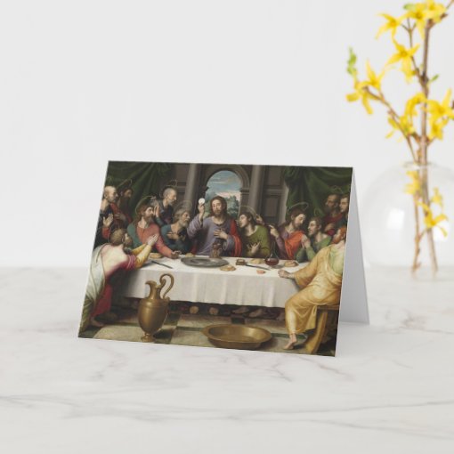 First Holy Communion Last Supper Card | Zazzle