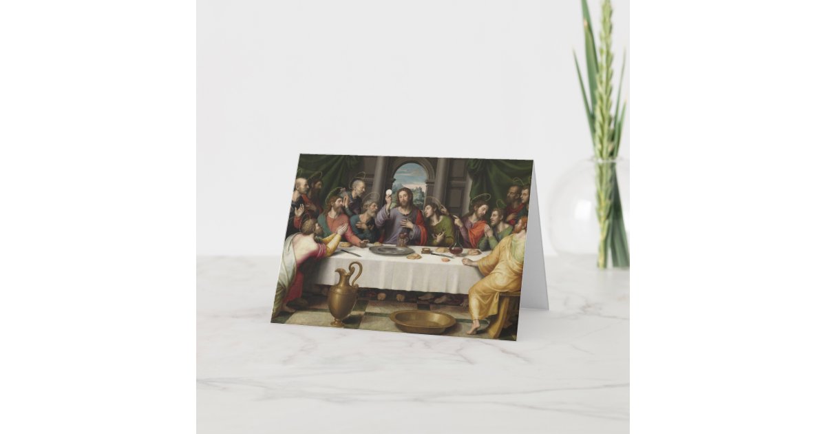 First Holy Communion Last Supper Card | Zazzle