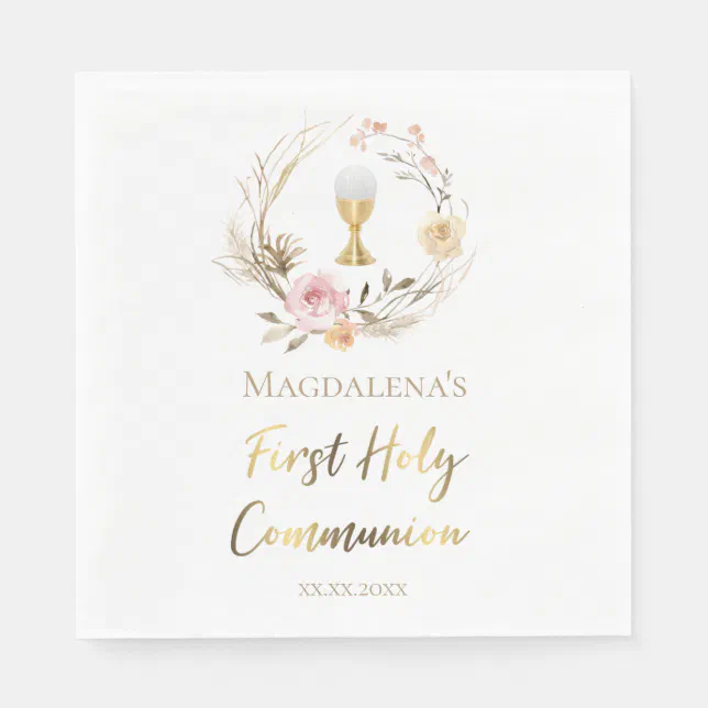 First Holy Communion Napkins | Zazzle