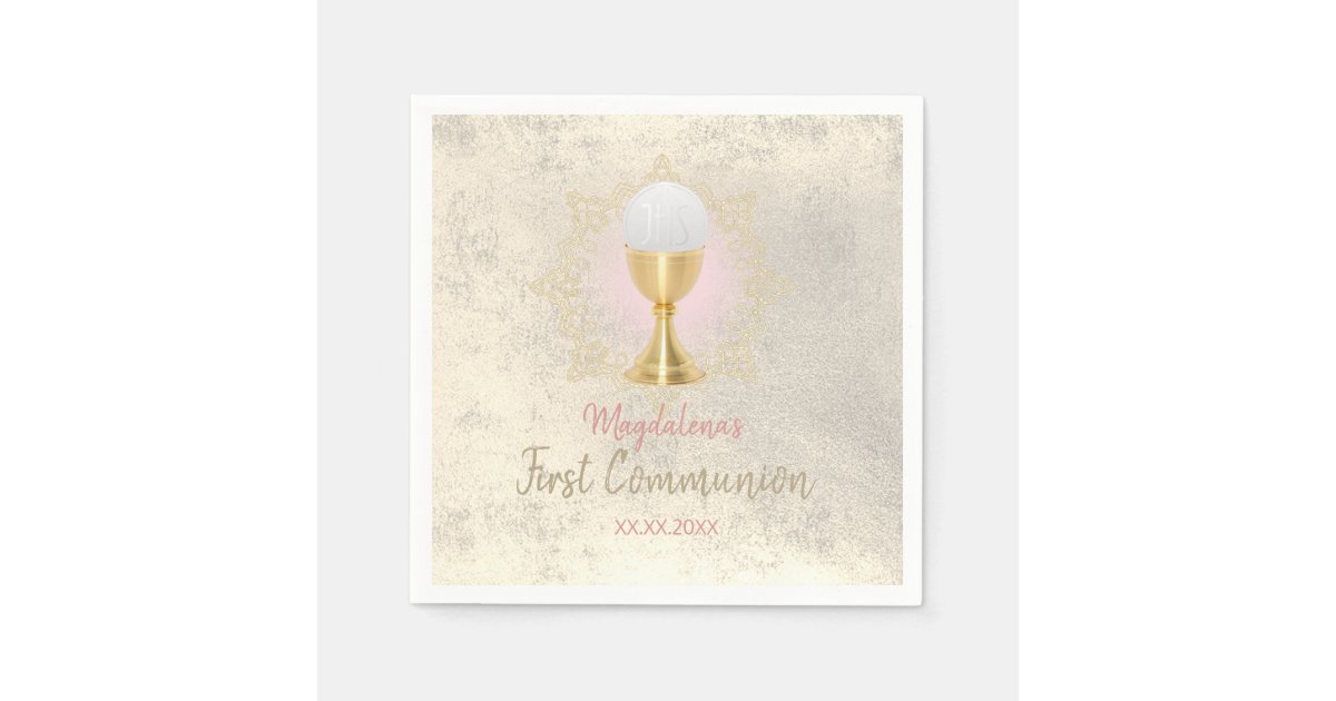 First Holy Communion Napkins | Zazzle