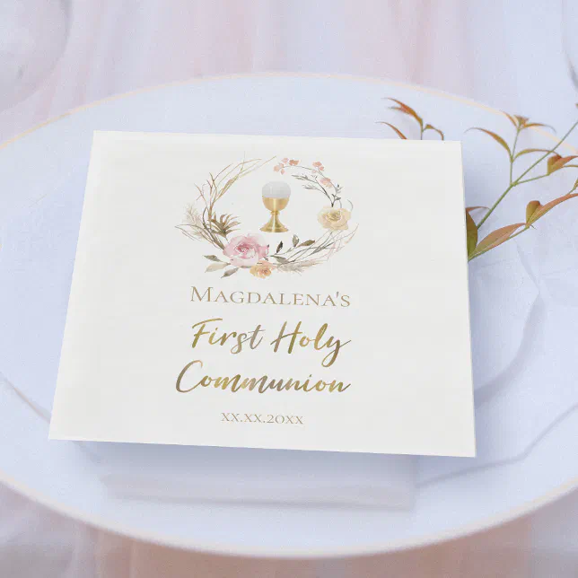 First Holy Communion Napkins | Zazzle