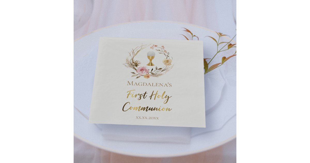 First Holy Communion Napkins | Zazzle
