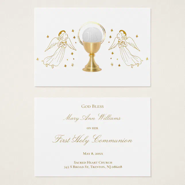 First Holy Communion remembrance card | Zazzle