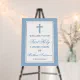 First Holy Communion Silver Light Blue Welcome Foam Board | Zazzle