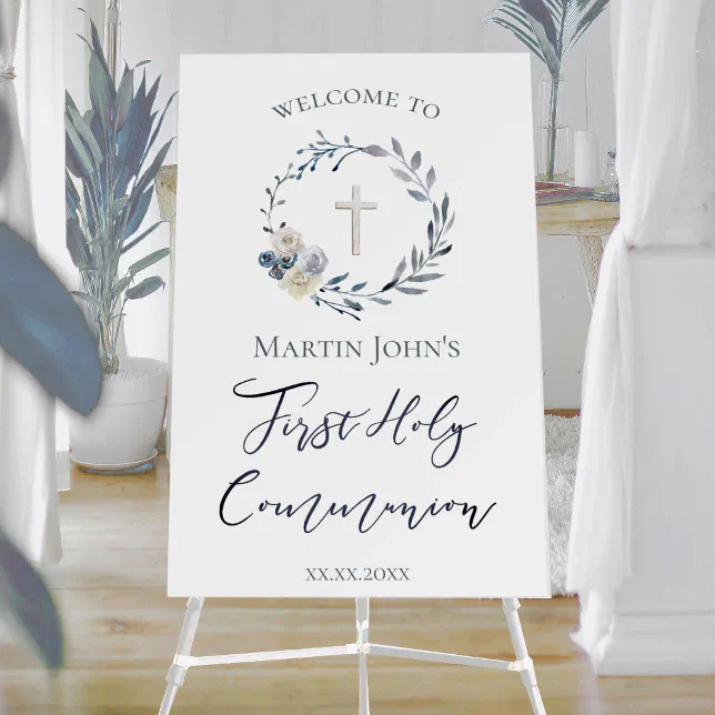 First Holy Communion welcome sign | Zazzle