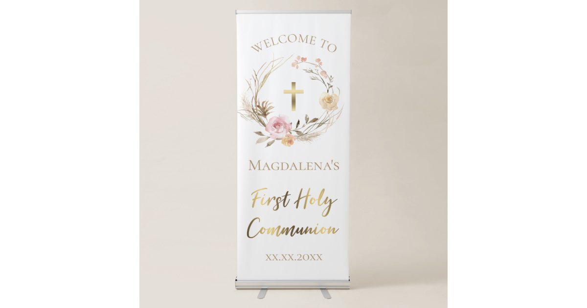 First Holy Communion welcome sign | Zazzle