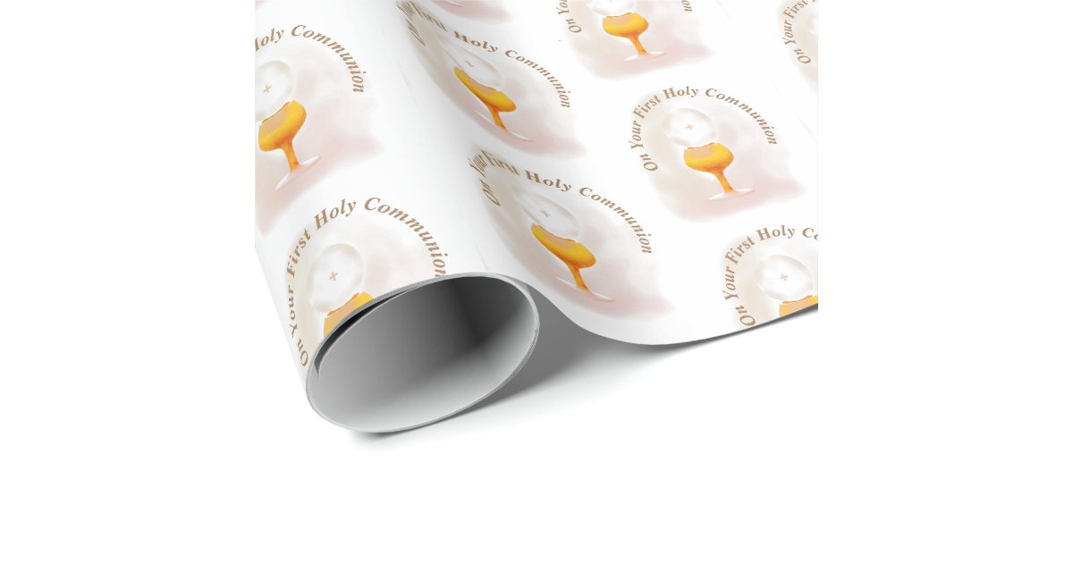 First Holy Communion Wrapping Paper | Zazzle