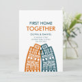 First Home Together new address card with city | Zazzle