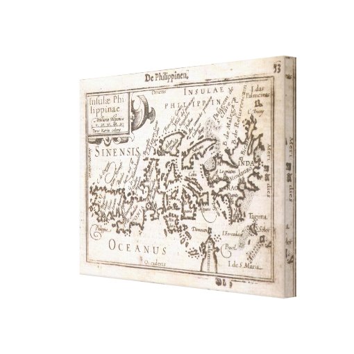 First Individual Map of the Philippines. Vintage. Canvas Print | Zazzle