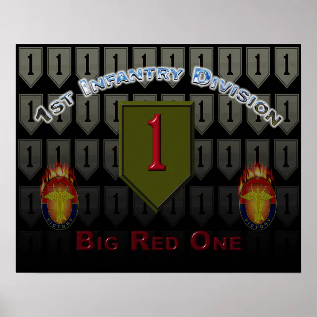First Infantry Division Big Red One Poster | Zazzle