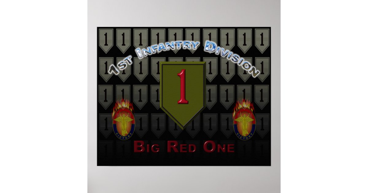 First Infantry Division Big Red One Poster | Zazzle