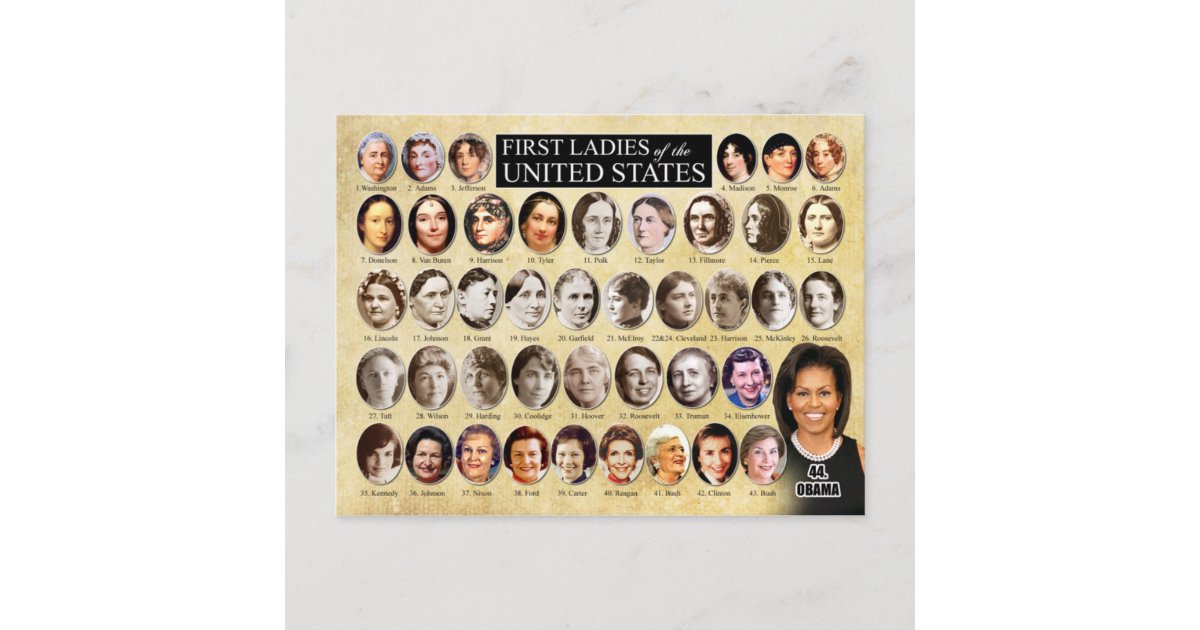 First Ladies of the United States of America Postcard | Zazzle