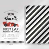 First Lap Around the Track Birthday Invitation | Zazzle