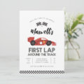 First Lap Around the Track Birthday Invitation | Zazzle