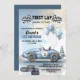 First Lap Around the Track Blue Race Car Birthday Invitation | Zazzle