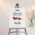 First Lap Around the Track Race Car Welcome Sign | Zazzle