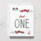 First Lap Race Car 1st Birthday Invitation | Zazzle