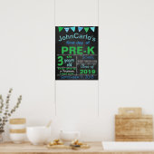First last day of pre-k school chalkboard sign | Zazzle