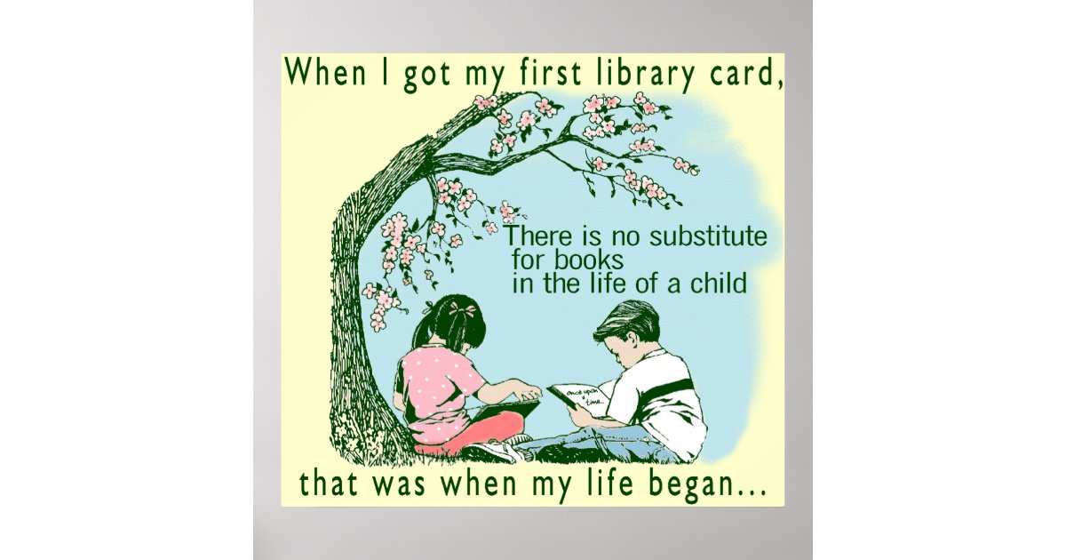 First Library Card Poster | Zazzle
