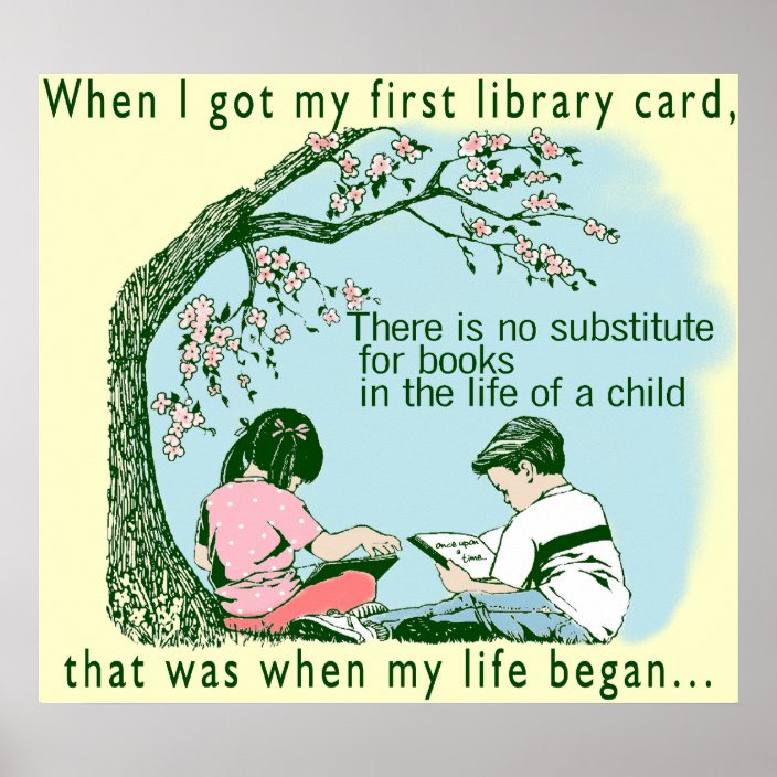 First Library Card Poster | Zazzle.com